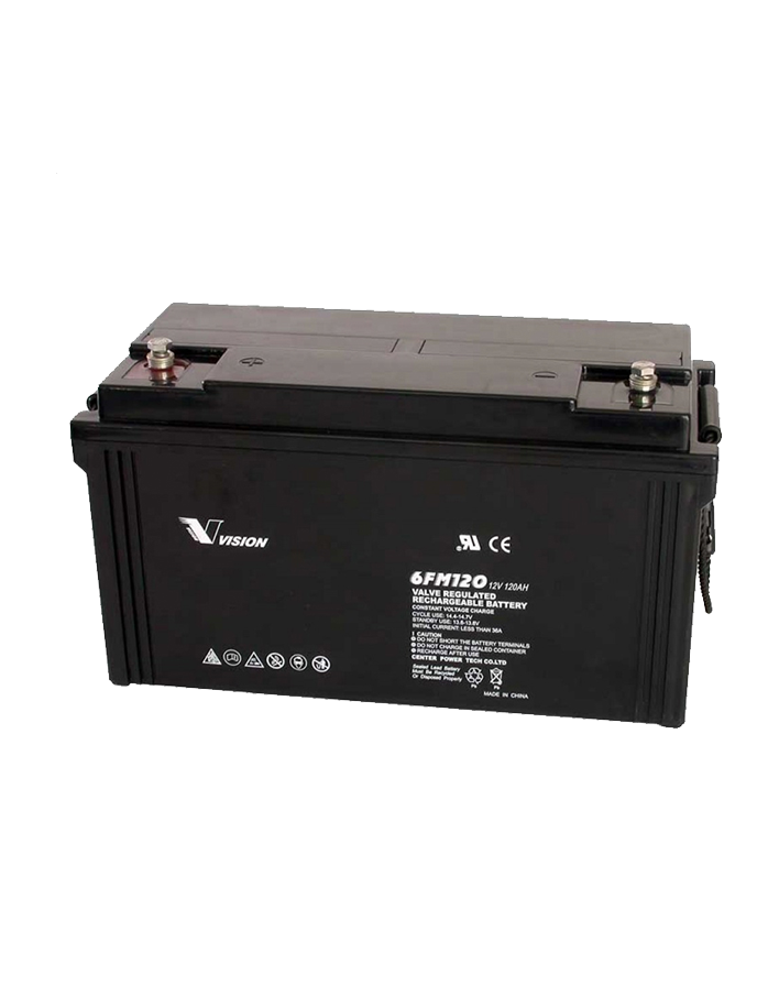 Vision Battery 6FM120-X พิกัด 12V 120Ah - UPSDD.com