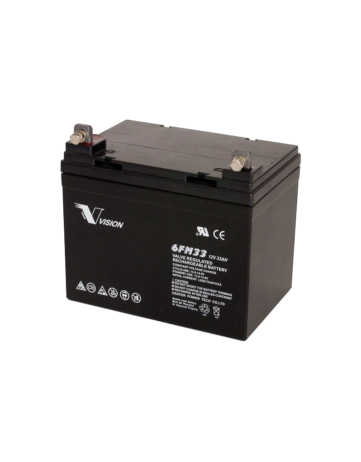Vision Battery 6FM33-X พิกัด 12V 33Ah - UPSDD.com