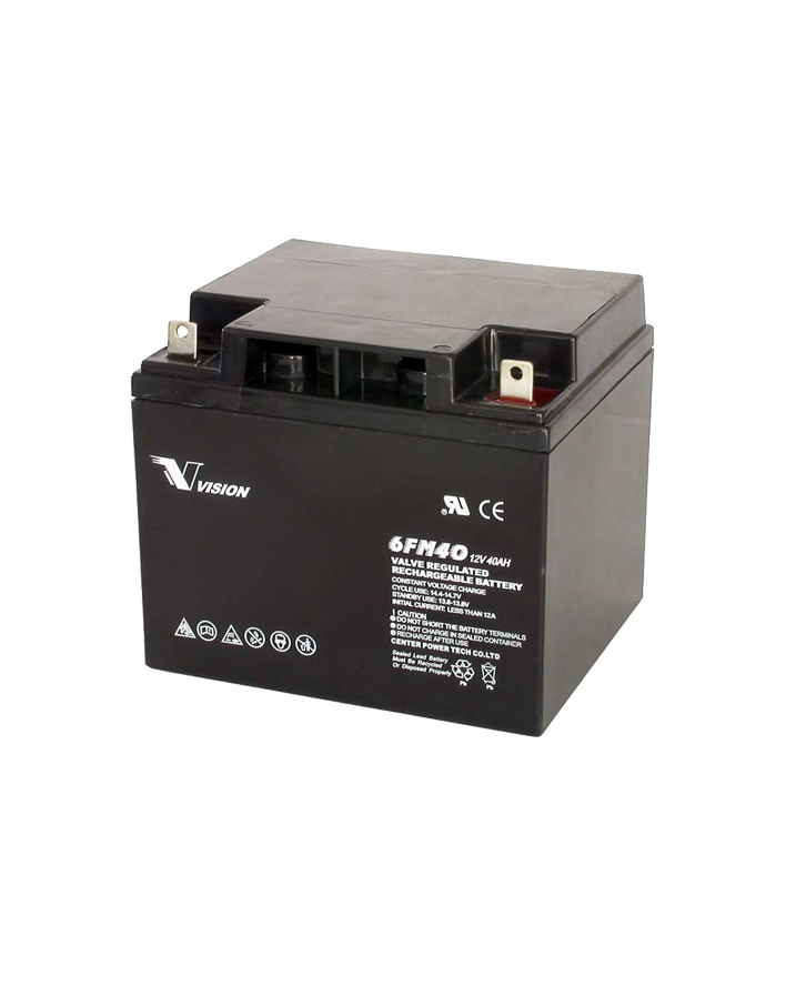 Vision Battery 6FM40-X พิกัด 12V 40Ah - UPSDD.com