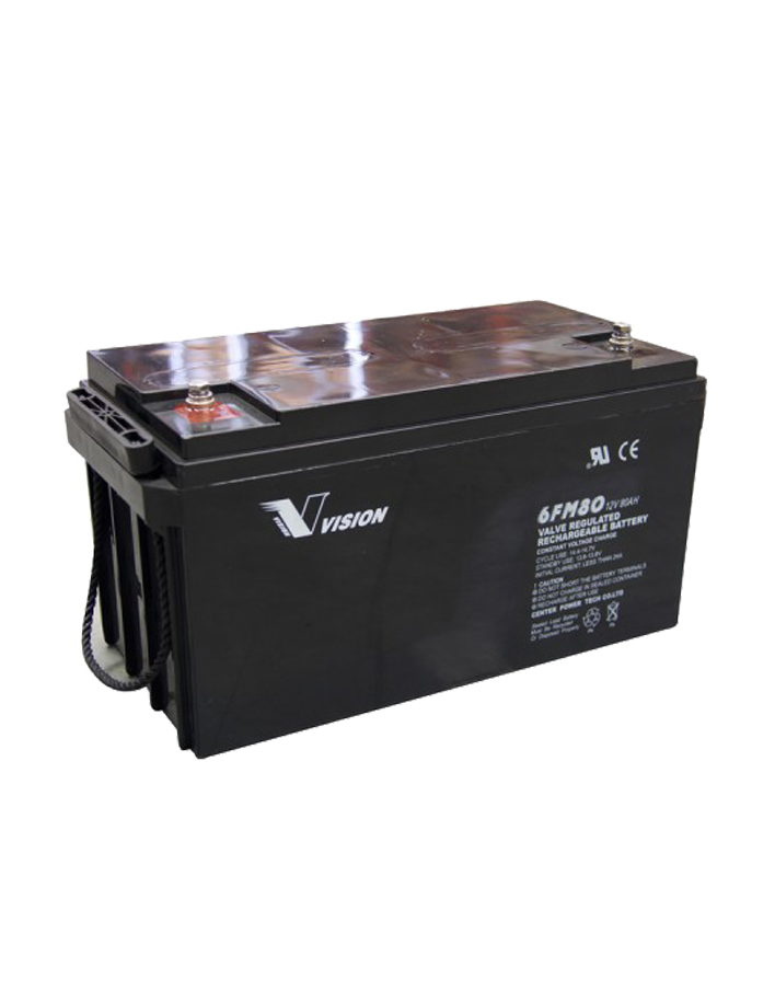 Vision Battery 6FM80-X พิกัด 12V 80Ah - UPSDD.com